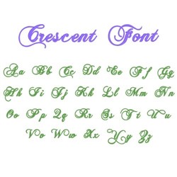 Crescent Font by Maya Kreations on EmbroideryDesigns.com ...