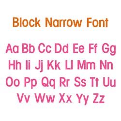 Block Narrow Font by Maya Kreations on EmbroideryDesigns.com ...