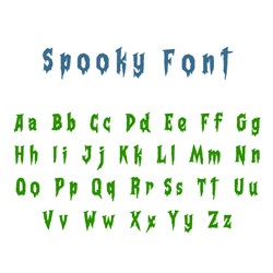 Spooky Font by Maya Kreations on EmbroideryDesigns.com ...
