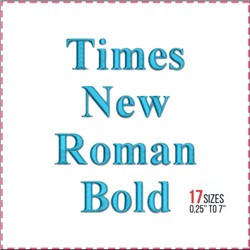 Times New Roman Bold Font by Maya Kreations on EmbroideryDesigns.com ...