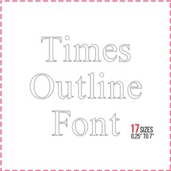 Times Outline Font by Maya Kreations on EmbroideryDesigns.com ...