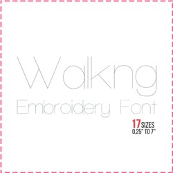 Walking Font by Maya Kreations on EmbroideryDesigns.com ...