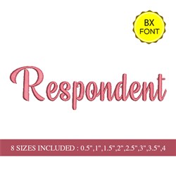 Respondent Font Embrilliance by Mira Embroidery on EmbroideryDesigns ...