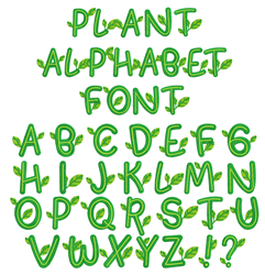Plant Alphabets Font by Mira Embroidery on EmbroideryDesigns.com ...