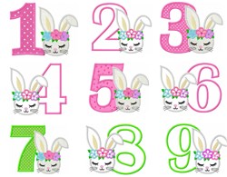 Applique Easter Numbers Font by Needle Noodle Embroidery on ...