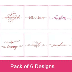 Cursive Writing Pack by Artsy Knots Pack on EmbroideryDesigns.com ...