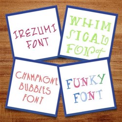 Fun Fonts Pack by Concord Collections Pack on EmbroideryDesigns.com ...