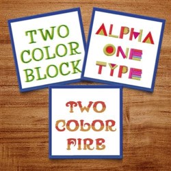 2 Color Fonts Pack by Embroidery Patterns Pack on EmbroideryDesigns.com ...