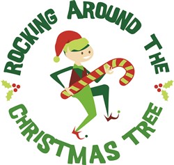 Rocking Elf print art print art at EmbroideryDesigns.com ...