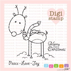 Reindeer Digital Stamp print art print art at EmbroideryDesigns.com ...