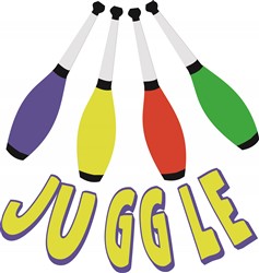 Juggle Clubs SVG cut file at EmbroideryDesigns.com | EmbroideryDesigns.com