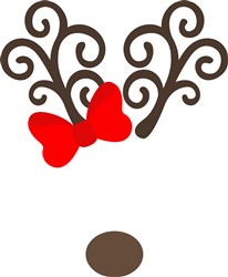 Girl Christmas Reindeer SVG cut file at EmbroideryDesigns.com ...