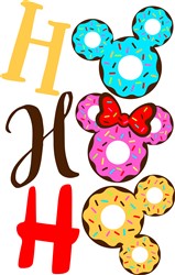 Ho Ho Ho Disney Donuts SVG cut file at EmbroideryDesigns.com ...
