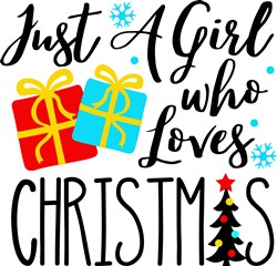 Girl Who Loves Christmas SVG cut file at EmbroideryDesigns.com ...