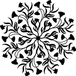 Flowers & Vines Mandala SVG cut file at EmbroideryDesigns.com ...
