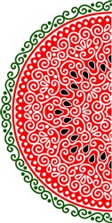 Swirly Watermelon Half SVG cut file at EmbroideryDesigns.com ...