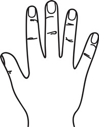 Hand Outline SVG cut file at EmbroideryDesigns.com | EmbroideryDesigns.com