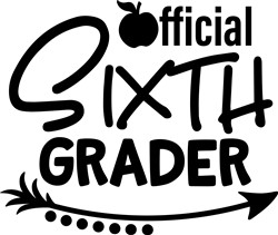 Sixth Grader SVG cut file at EmbroideryDesigns.com | EmbroideryDesigns.com