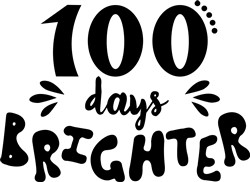 100 Days Brighter SVG cut file at EmbroideryDesigns.com ...