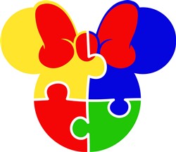 Autism Minnie Mouse SVG cut file at EmbroideryDesigns.com ...