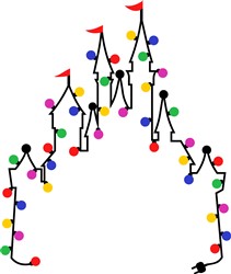 Christmas Lights Castle SVG cut file at EmbroideryDesigns.com ...
