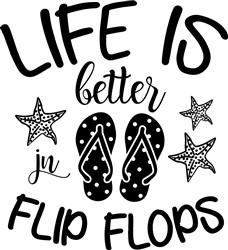 Life In Flip Flops SVG cut file at EmbroideryDesigns.com ...