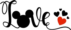 Mickey Mouse Love SVG cut file at EmbroideryDesigns.com ...