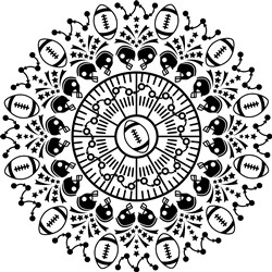 Football Mandala SVG cut file at EmbroideryDesigns.com ...