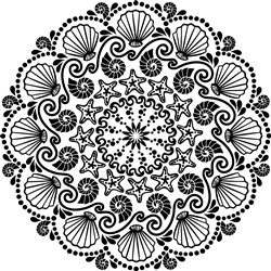 Seashell Mandala SVG cut file at EmbroideryDesigns.com ...