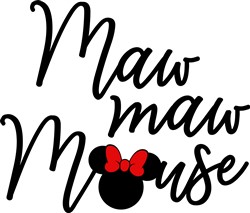 Maw Maw Mouse SVG cut file at EmbroideryDesigns.com | EmbroideryDesigns.com