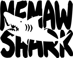 Memaw Shark SVG cut file at EmbroideryDesigns.com | EmbroideryDesigns.com