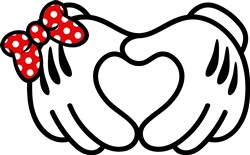 Minnie Hand Heart SVG cut file at EmbroideryDesigns.com ...