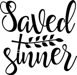 Saved Sinner SVG cut file at EmbroideryDesigns.com | EmbroideryDesigns.com