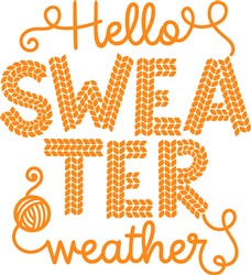 Hello Sweater Weather SVG cut file at EmbroideryDesigns.com ...