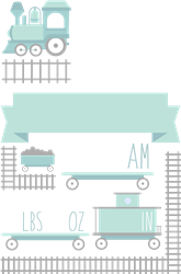 Train Birth Announcement AM SVG cut file at EmbroideryDesigns.com ...