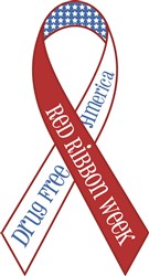 Drug Free Ribbon print art print art at EmbroideryDesigns.com ...