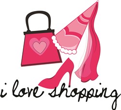 Divas Shopping print art print art at EmbroideryDesigns.com ...