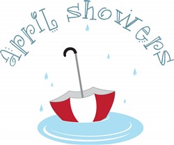 April Showers print art print art at EmbroideryDesigns.com ...