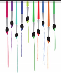 Paintbrush Paints print art print art at EmbroideryDesigns.com ...