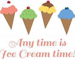 Ice Cream Time print art print art at EmbroideryDesigns.com ...