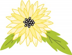 Yellow Daisy print art print art at EmbroideryDesigns.com ...