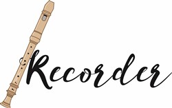 Recorder print art print art at EmbroideryDesigns.com ...