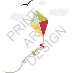 Kite in Clouds print art print art at EmbroideryDesigns.com ...