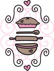 Pies print art print art at EmbroideryDesigns.com | EmbroideryDesigns.com
