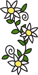 Daisy Sprig print art print art at EmbroideryDesigns.com ...