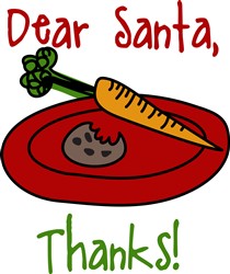 Dear Santa, Thanks print art print art at EmbroideryDesigns.com ...