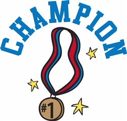 Champion Medal print art print art at EmbroideryDesigns.com ...