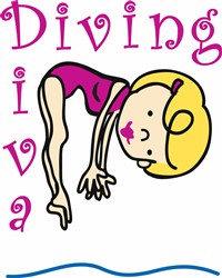 Diving Diva print art print art at EmbroideryDesigns.com ...