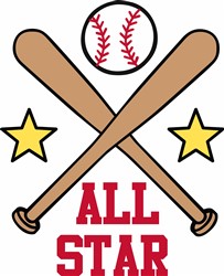 All Star print art print art at EmbroideryDesigns.com ...