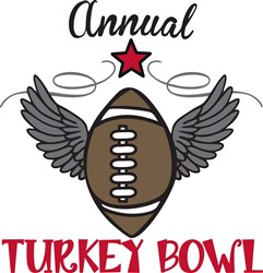 Annual Turkey Bowl print art print art at EmbroideryDesigns.com ...